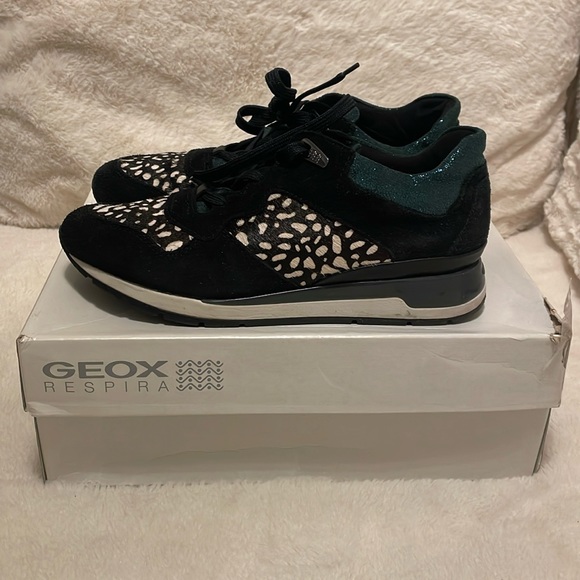 Geox | Shoes | Geox Respira Shahira Sneakers In Blackwhite | Poshmark